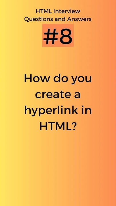 How to create hyperlink in HTML | HTML Interview Questions and Answers Part - 8 #shorts # ...