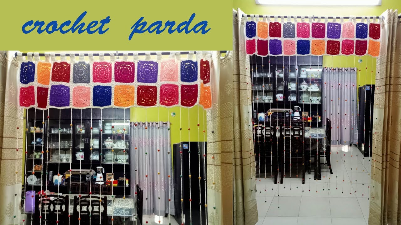 crochet parda. crochet door Hanging pattern . কুশিকাটার পর্দা । - YouTube