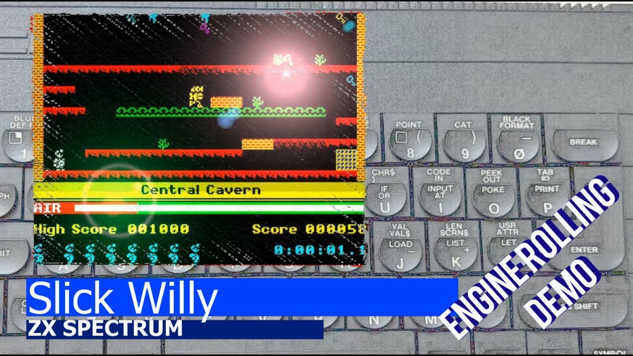 ZX Spectrum -=Slick Willy=- Engine Rolling Demo - YouTube