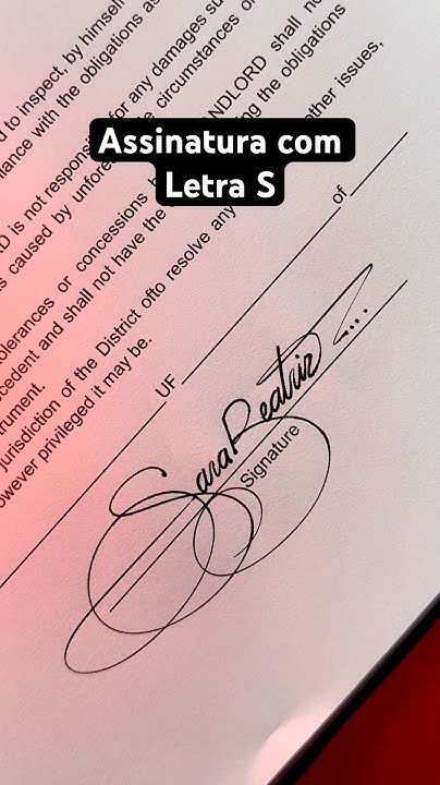 COMO FAZER UMA ASSINATURA PESSOAL BONITA COM A LETRA S #lettering #amor #signature #art #letras ...