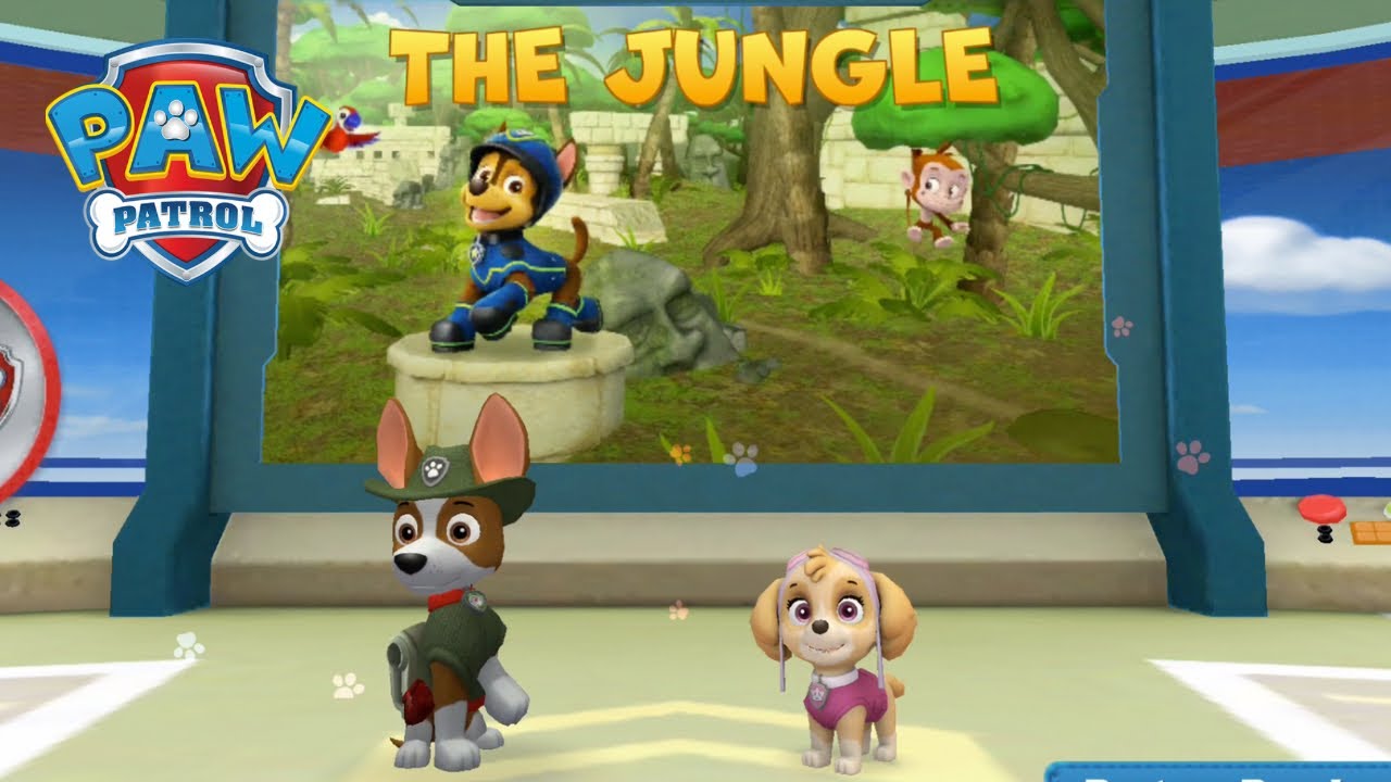 PAW Patrol Rescue Run 🐶 Help TRACKER and SKYE *THE JUNGLE Map!* - YouTube