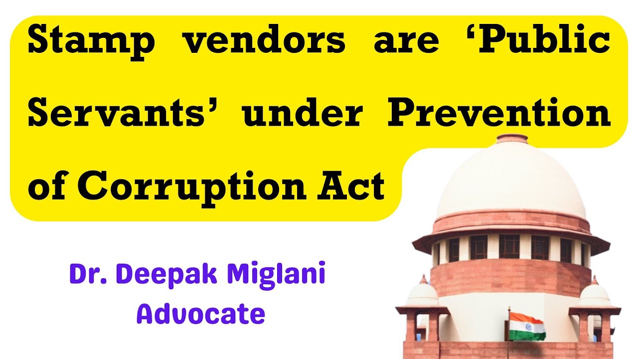Supreme Court Verdict on Stamp Vendors : Stamp Vendors are Public ...