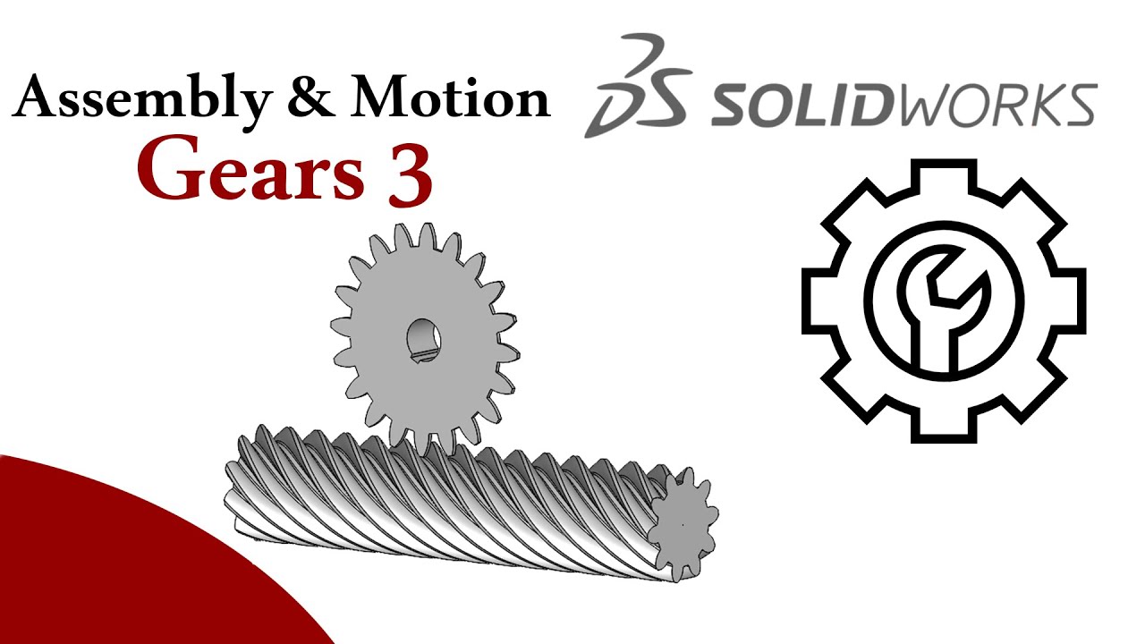 SolidWorks Tutorial - Assembly & Motion analysis - Gears 3 - YouTube