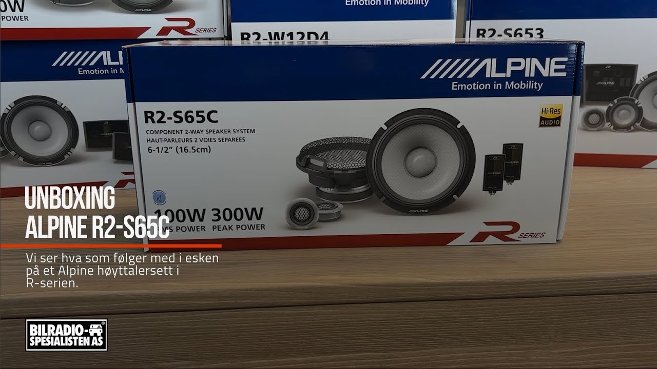 Unboxing Alpine R2 S65C høyttalersett - YouTube