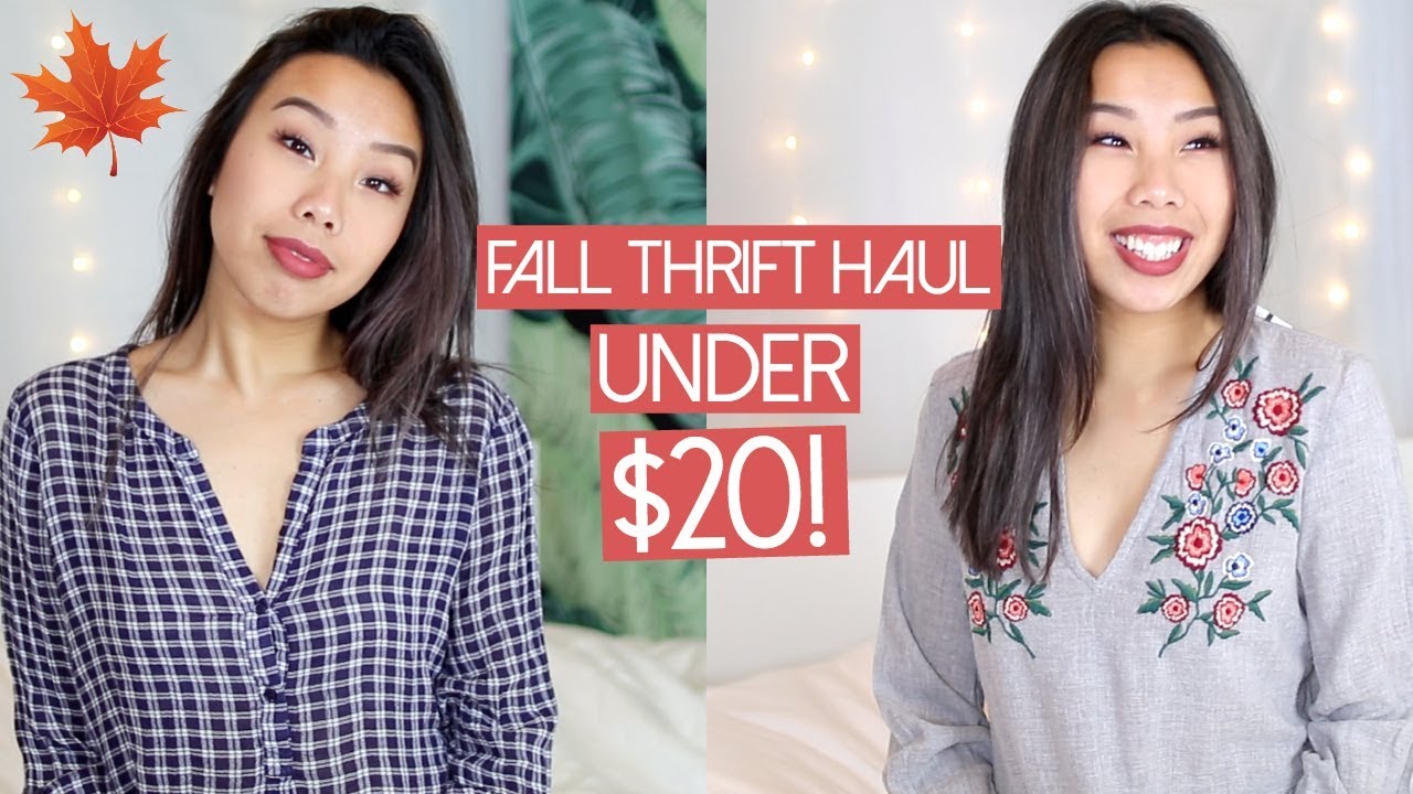 Thrifted Clothing Haul Under $20! Fall Try On Haul 2017 | Emily Dao ...