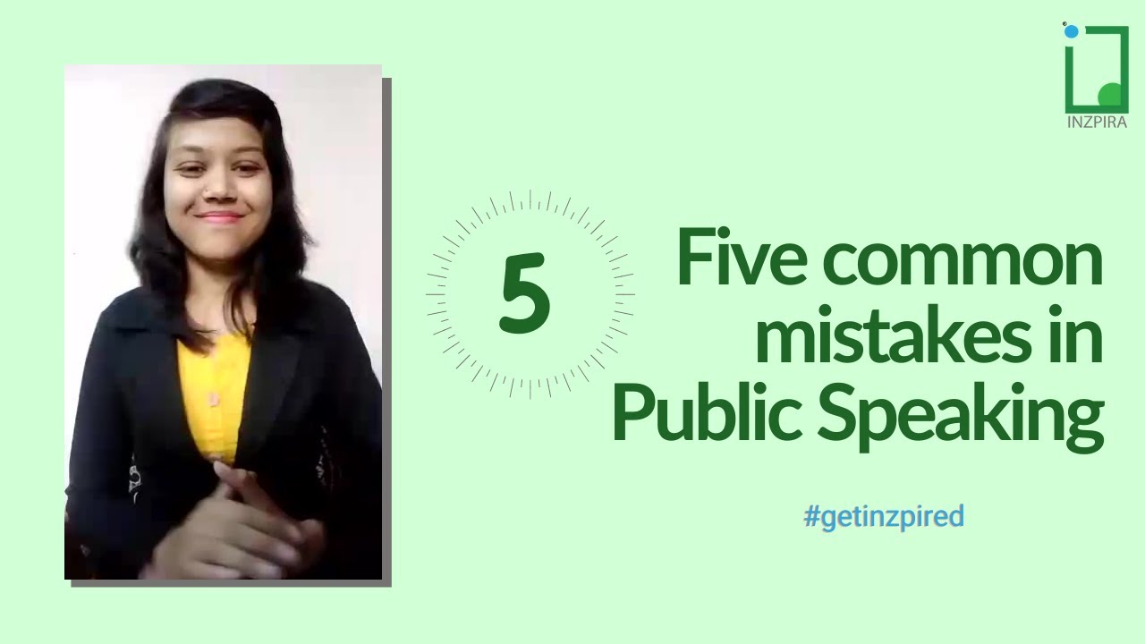 5 Common Mistakes in Public Speaking - YouTube