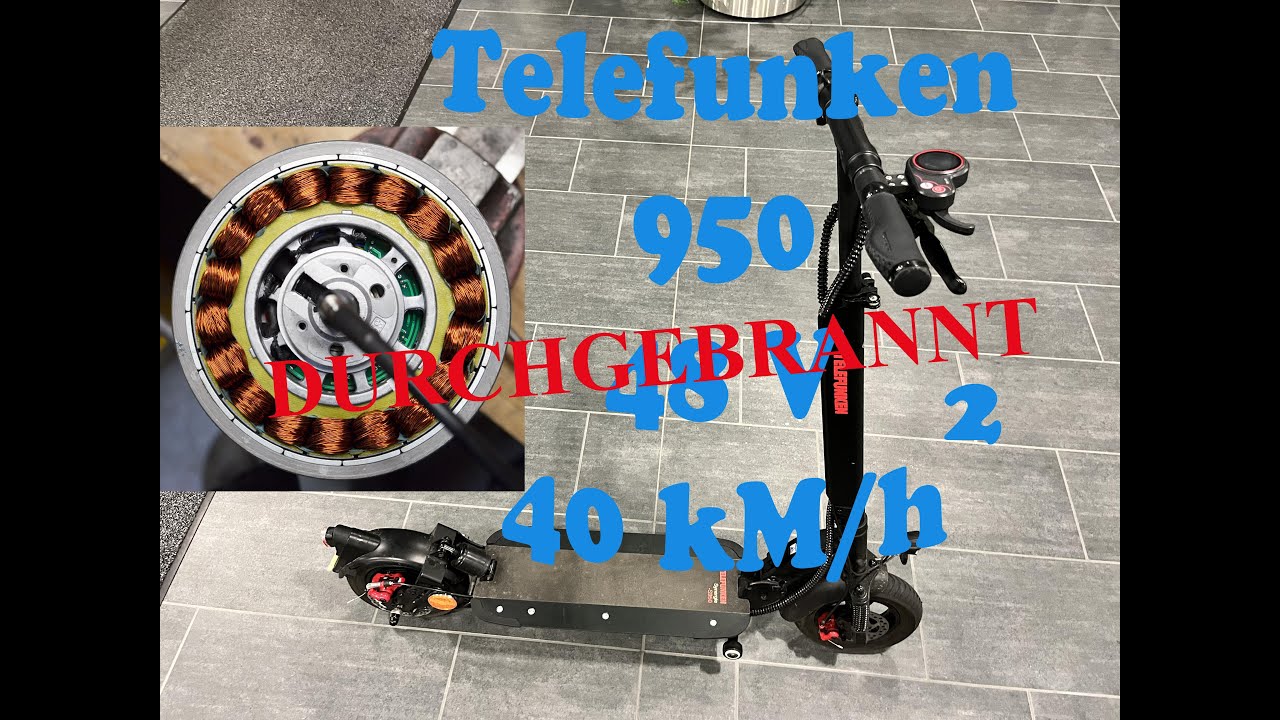 Telefunken S 950 48V Umbau Tuning 40 km/h HAll Sensoren im Motor ...