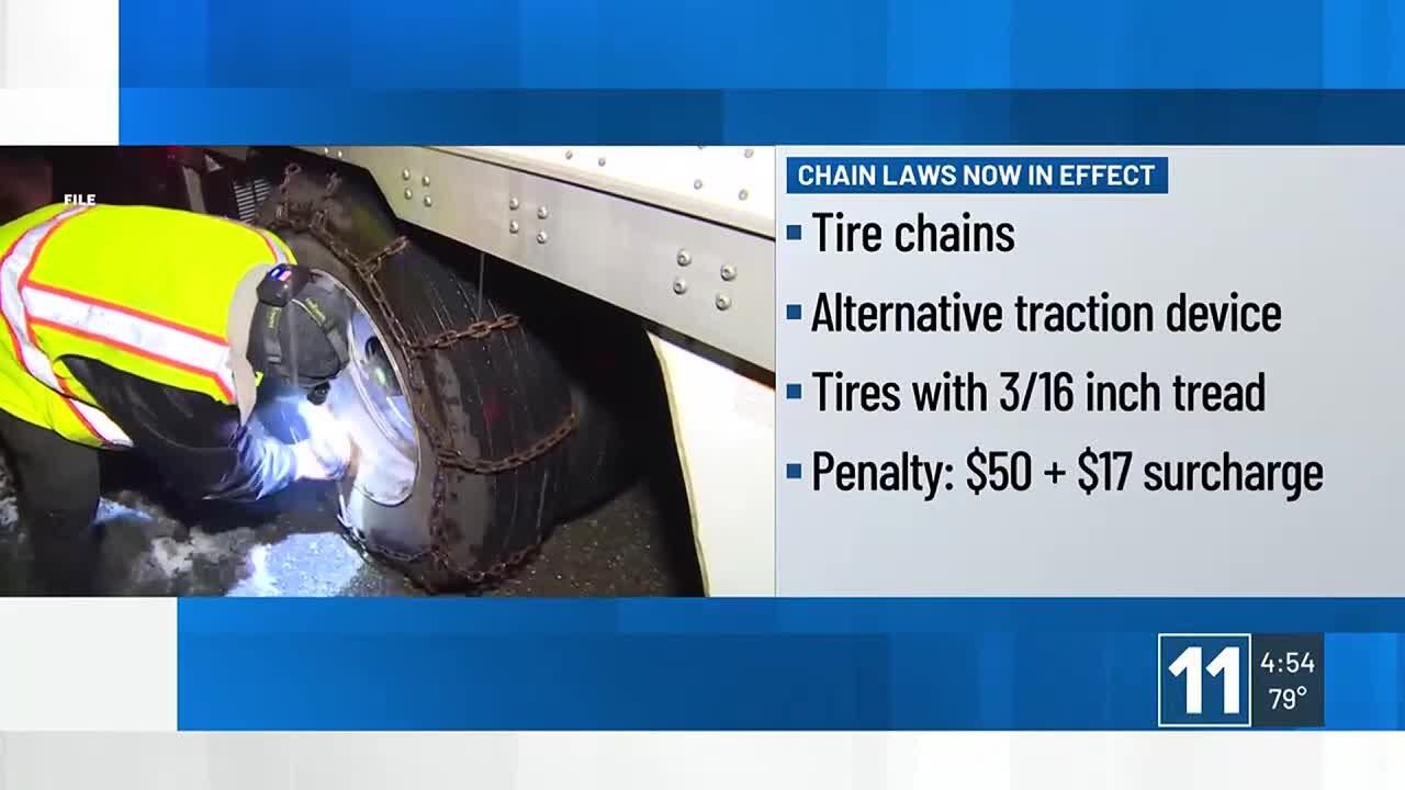 Colorado’s chain law goes into effect Sept. 1 for all drivers - YouTube