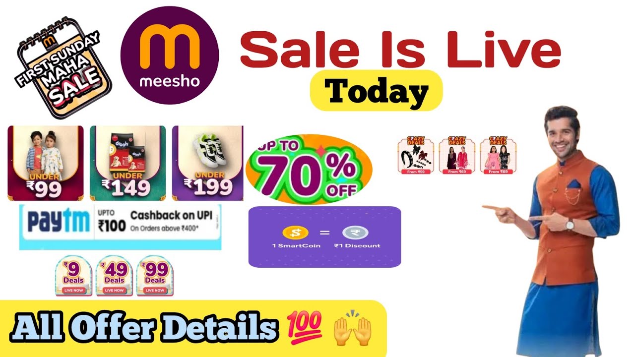Meesho First Sunday Maha Sale । Meesho Maha Saver Offer । First sunday ...