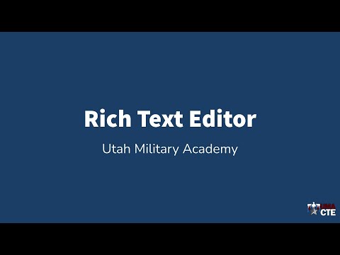 Part 10 - Rich Text Editor - YouTube