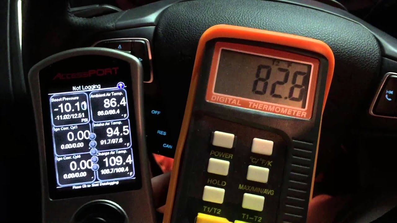 2015 Focus ST Charge Temp Test with Auxiliary Thermometer - YouTube