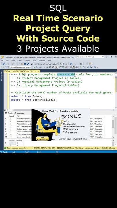 sql project related advanced questions Final Year Students #sqlinterviewquestions - YouTube