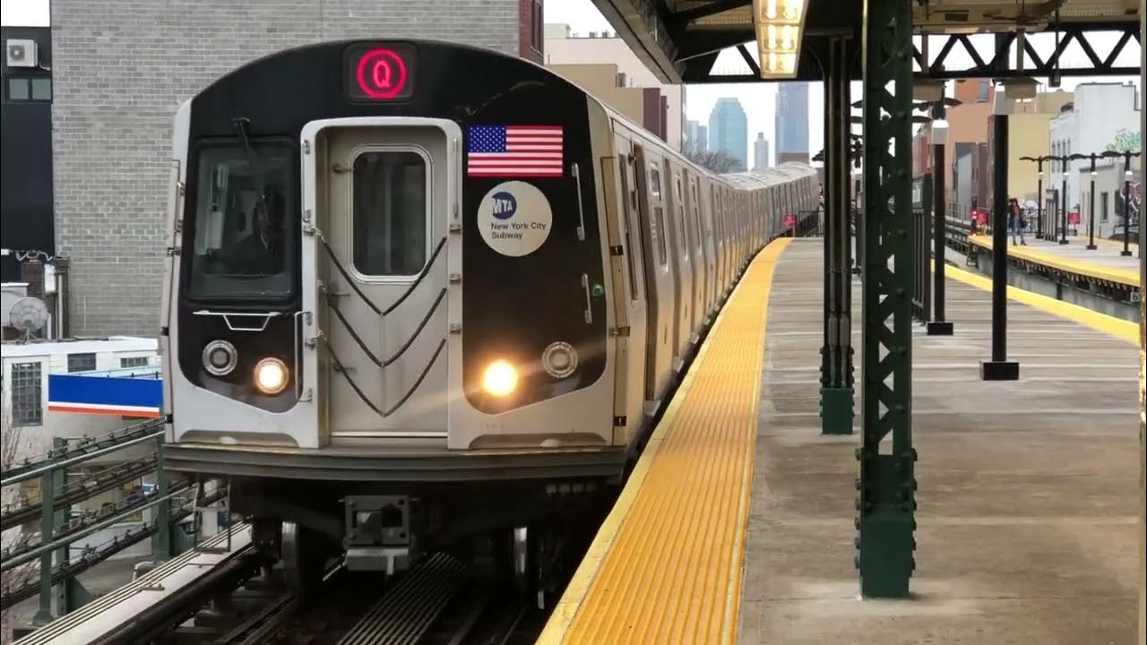 MTA New York City Subway R160 (N)/(Q)/(R)/(W) train action - YouTube
