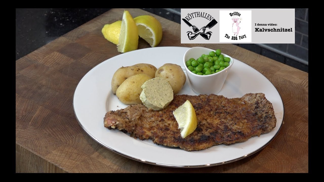 En riktig klassiker - Kalvschnitzel med kapris- och persiljesmör - YouTube