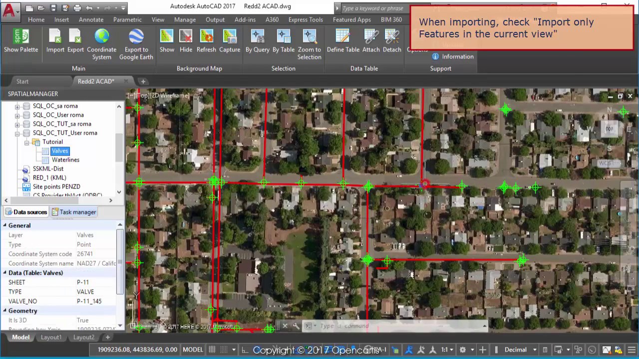 Graphic Filter while Importing in AutoCAD - Spatial Manager Blog - YouTube