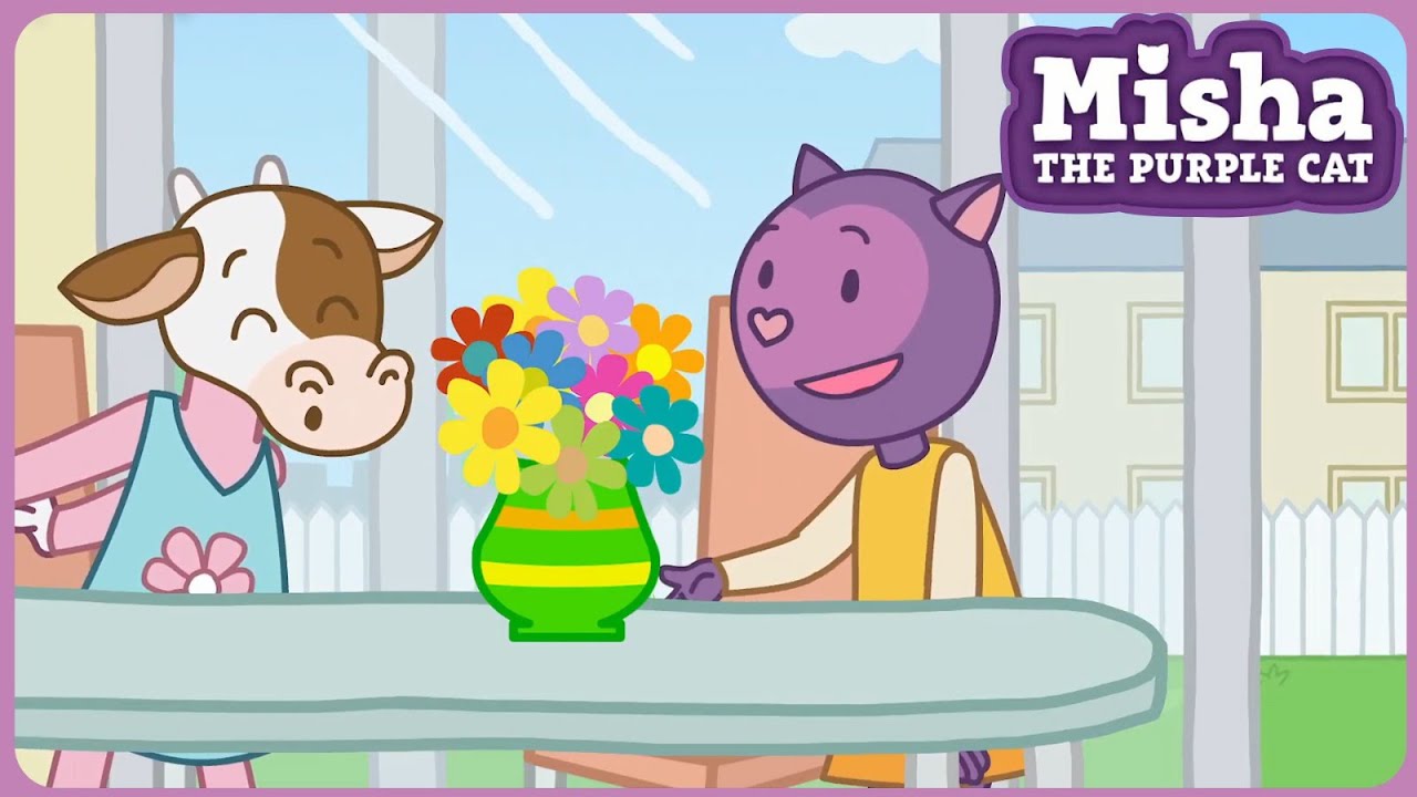 Misha The Purple Cat | English Moral Stories | 39 | Misha La Gata Violeta | YO Kids Rhymes - YouTube