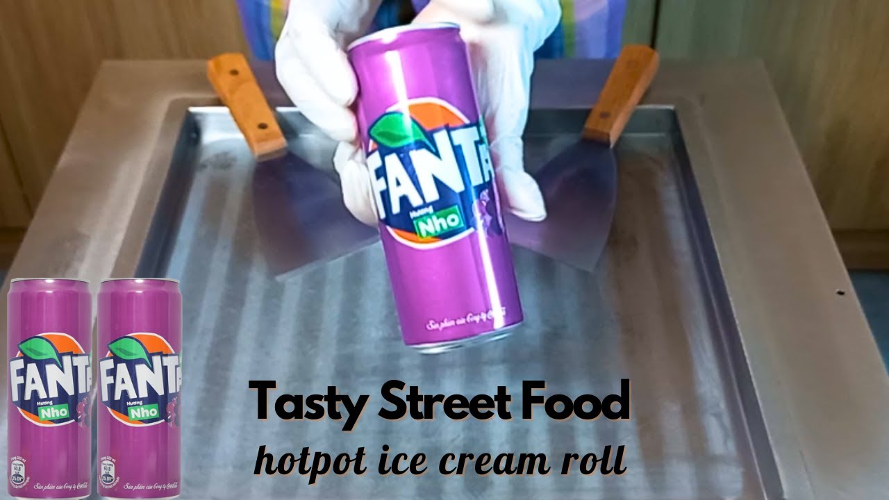 Grape fanta Ice cream rolls, so yummy |💖💖💖Love | Tasty Street Food ...