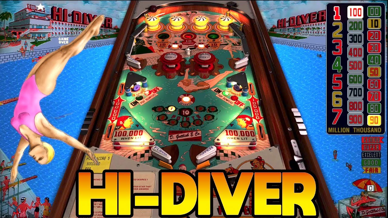 Hi-Diver VPX (Gottlieb, 1959) - EM 4.0.1 - YouTube