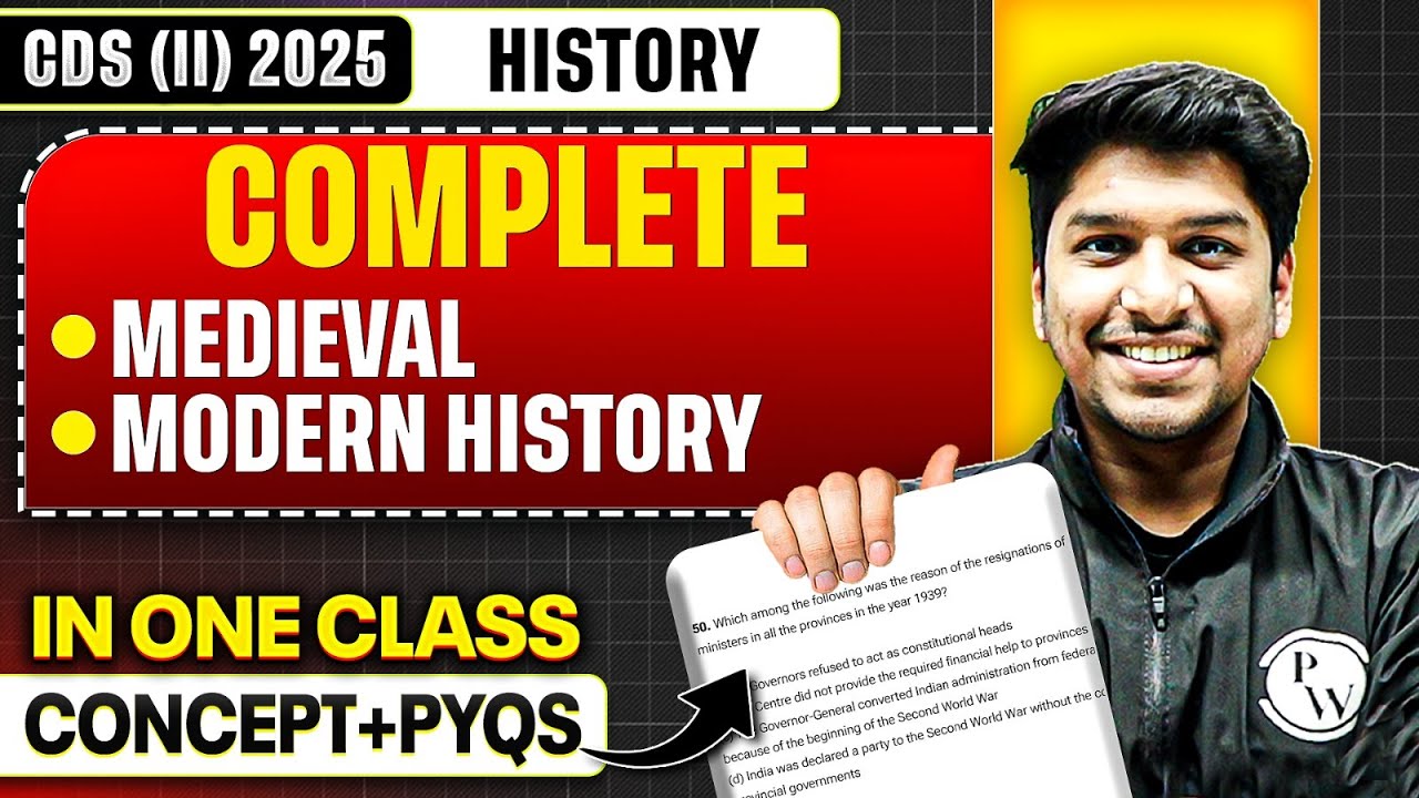 Complete Medieval & Modern History for CDS Exam | History for CDS 2 ...