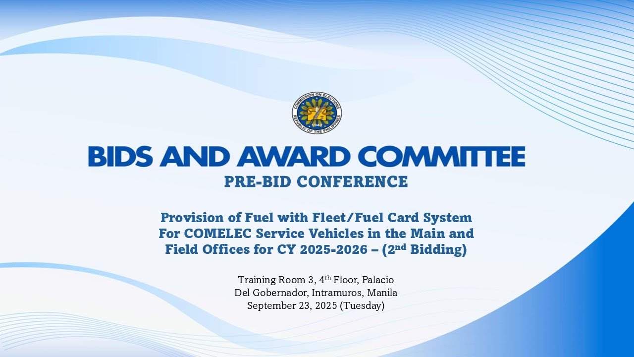 BIDS AND AWARDS COMMITTEE - PRE-BID CONFERENCE - YouTube