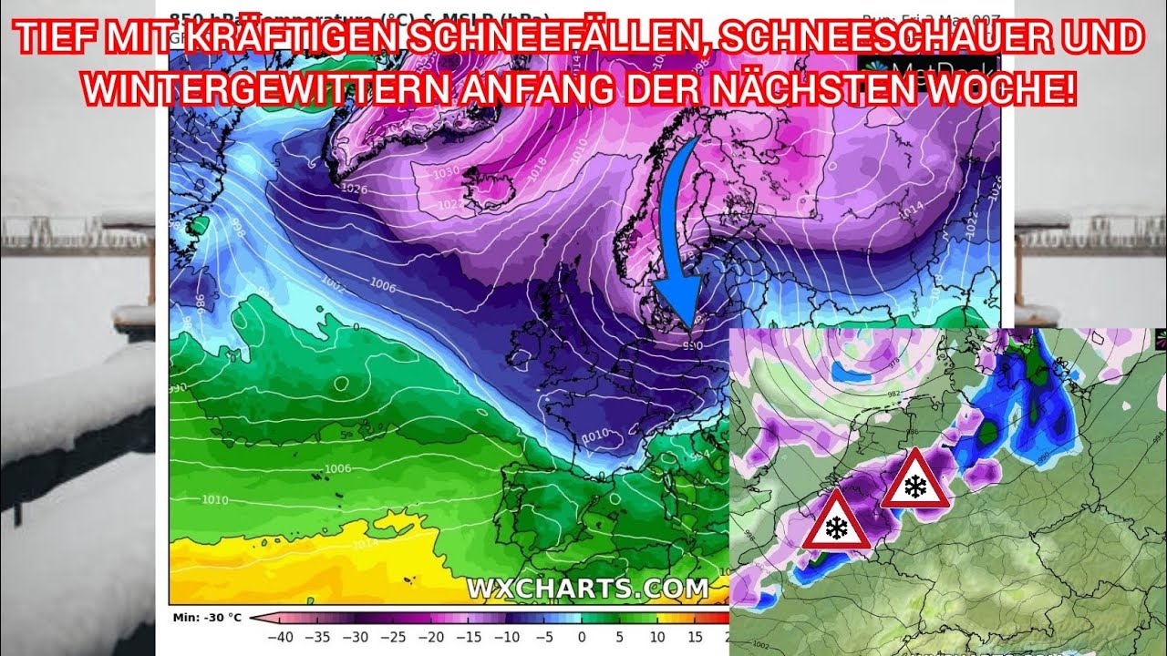 Actionreiches Winterwetter nächste Woche! Kräftiges Tief bringt ...