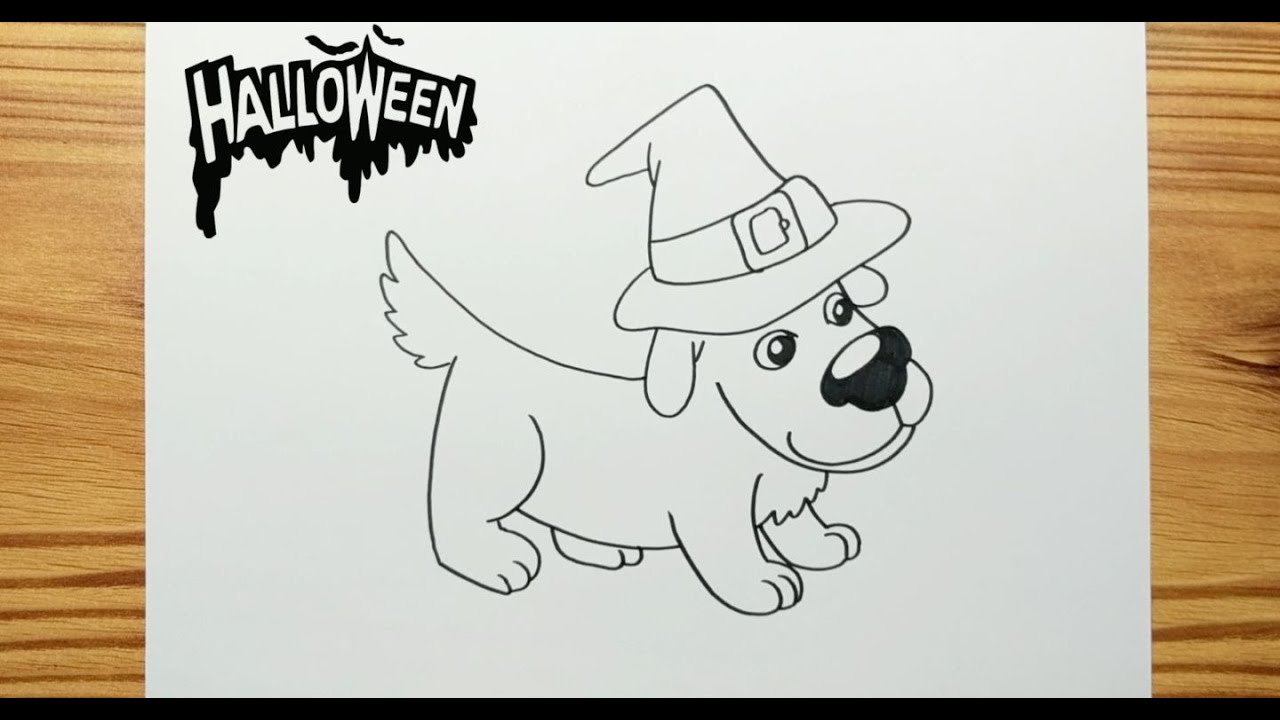 HOW TO DRAW HALLOWEEN PUPPIES - YouTube