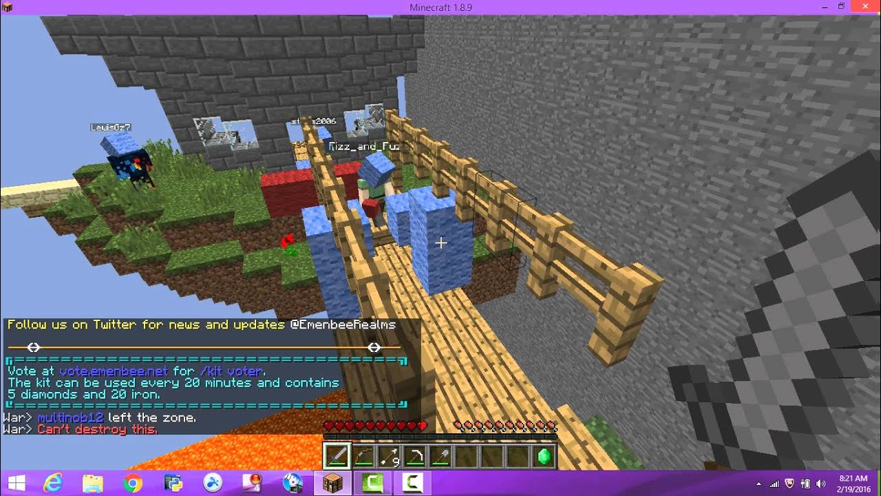 Minecraft Emenbee Realms CTF - YouTube