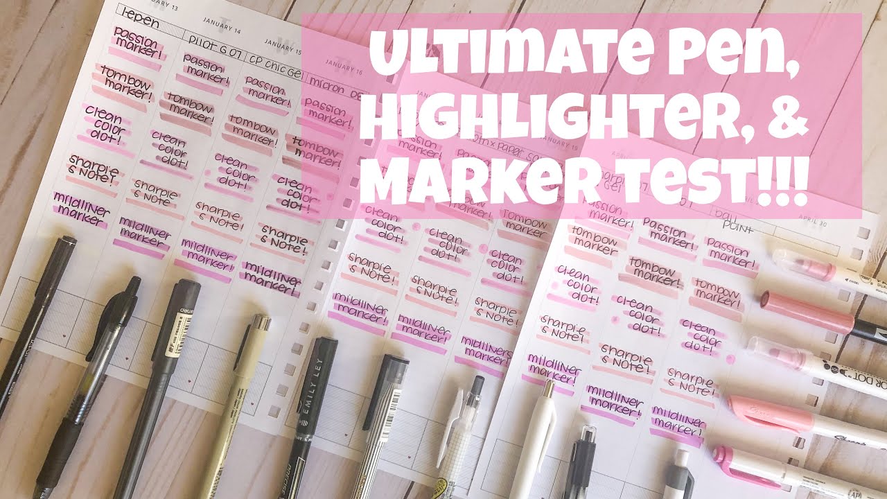 ULTIMATE HIGHLIGHTER, MARKER, & PEN TEST | (Ft Mildliners, Sharpie S ...