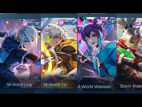 New Skin M-World 515 | Zilong, Yin, Wanwan, Ling | KING SQUAD OFC MLBB