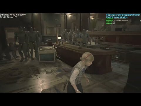 Resident Evil 2 Remake - Wizard Sherry w/ Enemies As Swimsuit Mr.X *livestream clip* (PT.1)