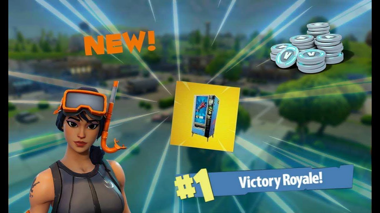 FREE V-BUCKS FORTNITE GIVEWAY/NEW VENDING MACHINE/HIGH EXPLOSIVES ...