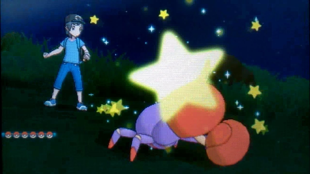 Shiny Crabrawler - my 6th shiny on Pokemon Moon! - YouTube