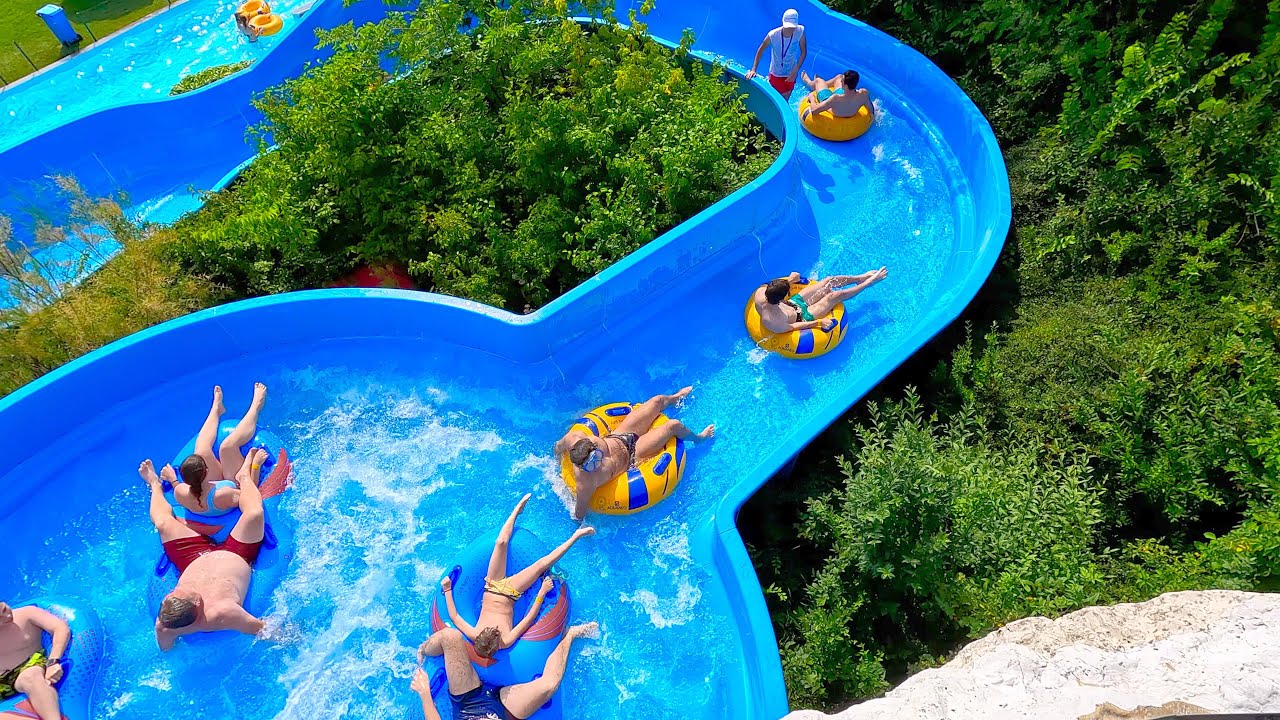 Vadvízi Folyó Water Slide at Aquaréna Mogyoród 🇭🇺 - YouTube