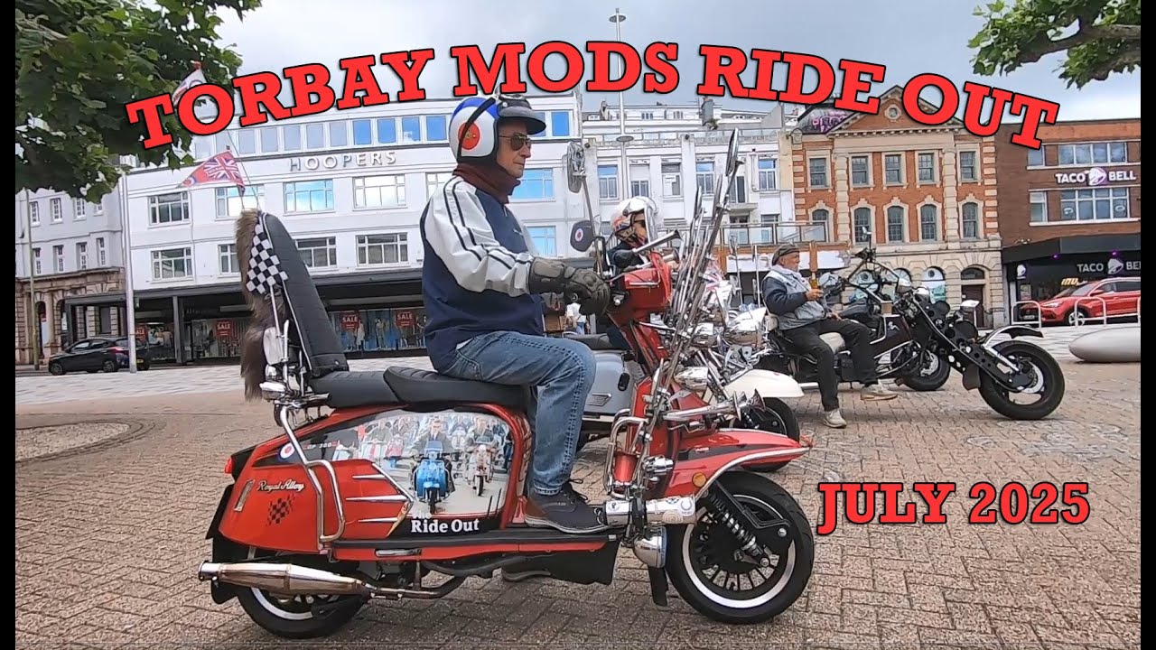 Torbay Mods Scooter Club meet up at Torquay harbour for a ride out to ...