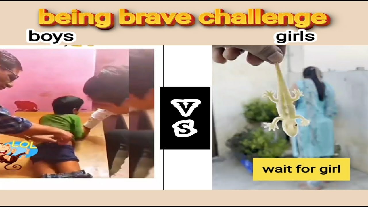 boys vs girls being brave challenge video - YouTube