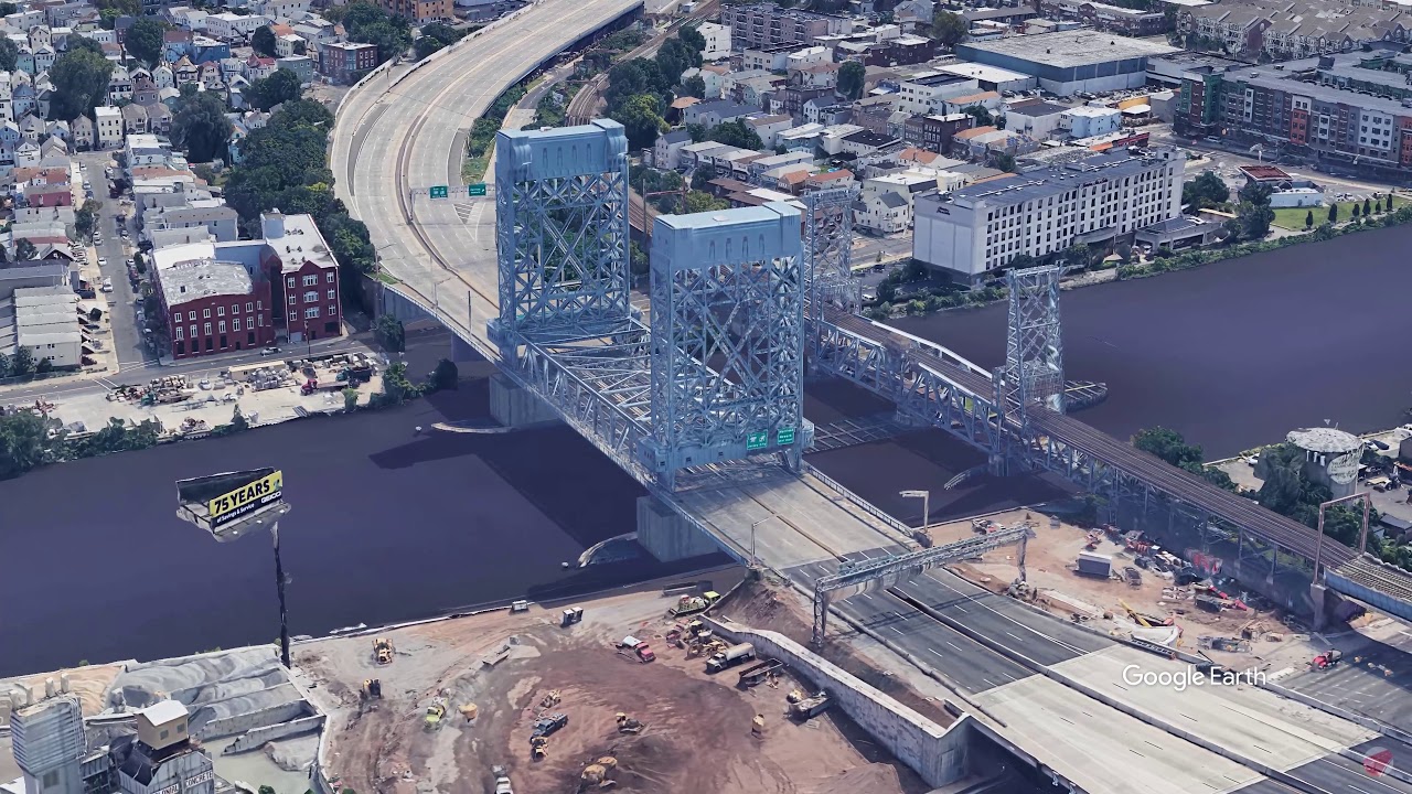 William A. Stickel Memorial Bridge over Passaic River, Newark NJ - YouTube