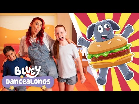 Bluey Burger Dog Dance Routine and Tutorial 🍔🌭 | Bluey Dancealongs 🪩 | Bluey