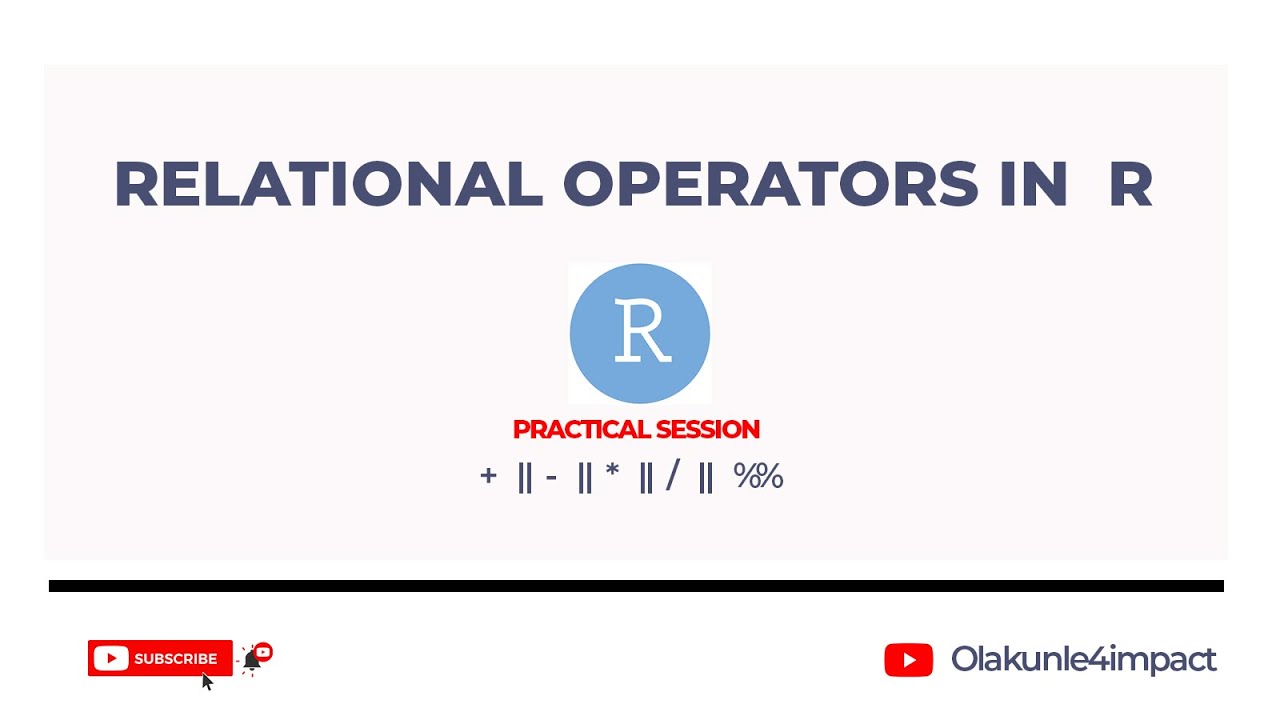 Relational Operators In R Programming Rprogramming Olakunle4impact Tagng Youtube