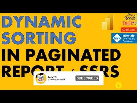 Paginated Report Dynamic Sorting (SSRS) by taik18 - YouTube