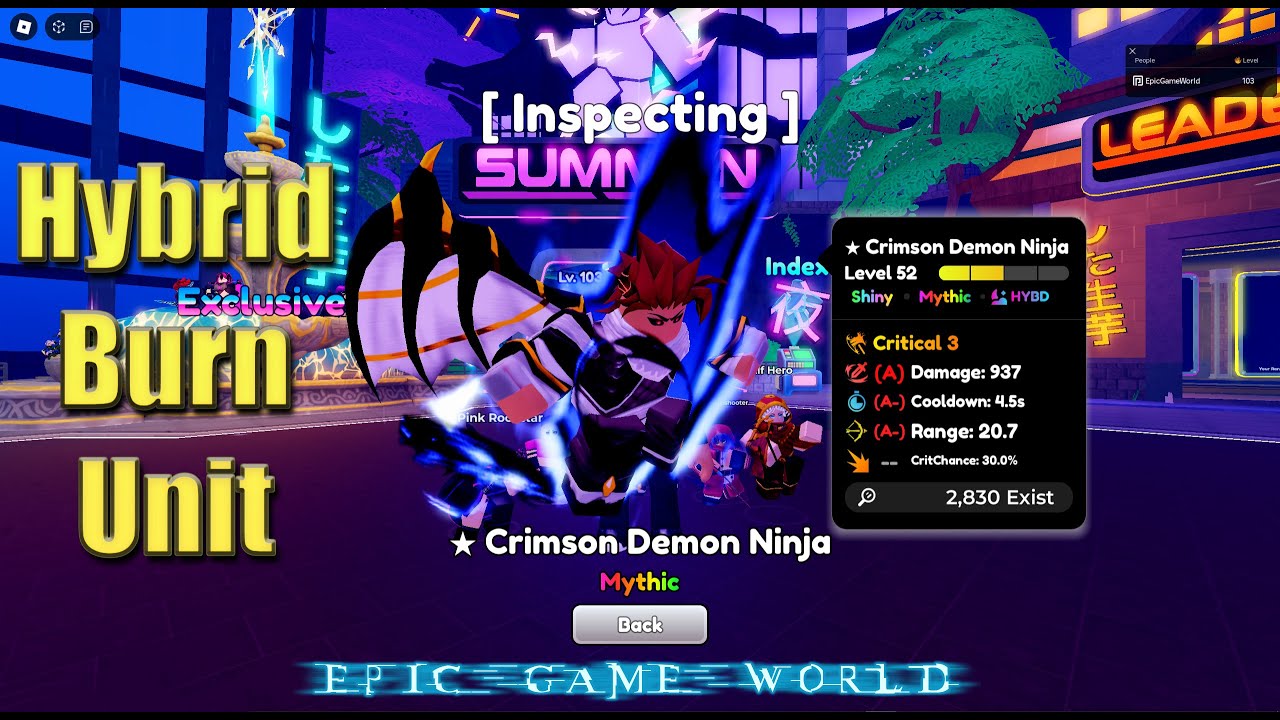 Fire Demon Ninja Evo and Showcase Anime Defenders Roblox - YouTube