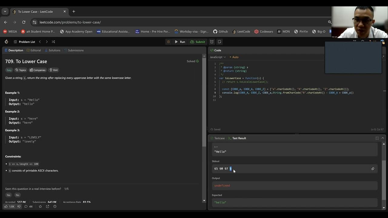 Problem #709 - To Lower Case - YouTube