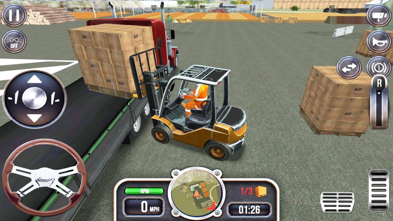 Real Construction Machine Construction Sim Forklift & flatbed truck ...