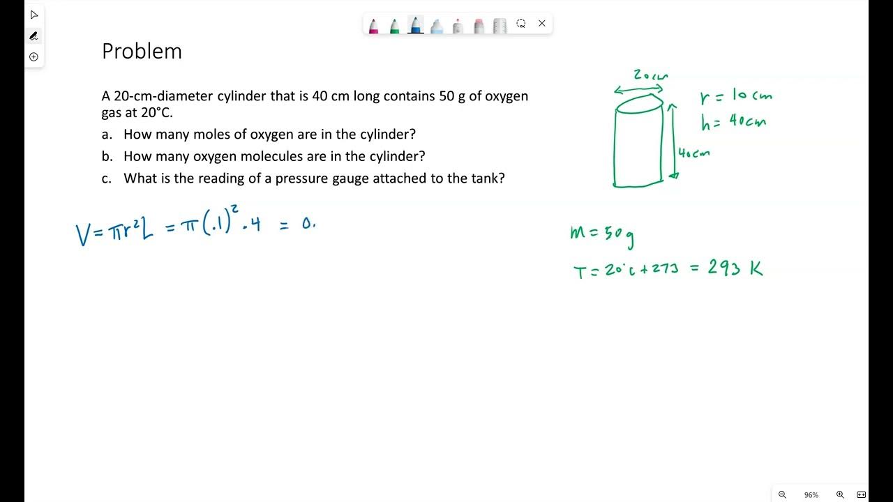 Ideal gas example 2 - YouTube