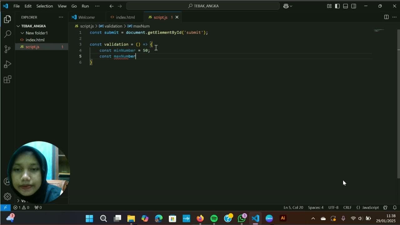Projek JavaScript Tebak Angka Sederhana - YouTube