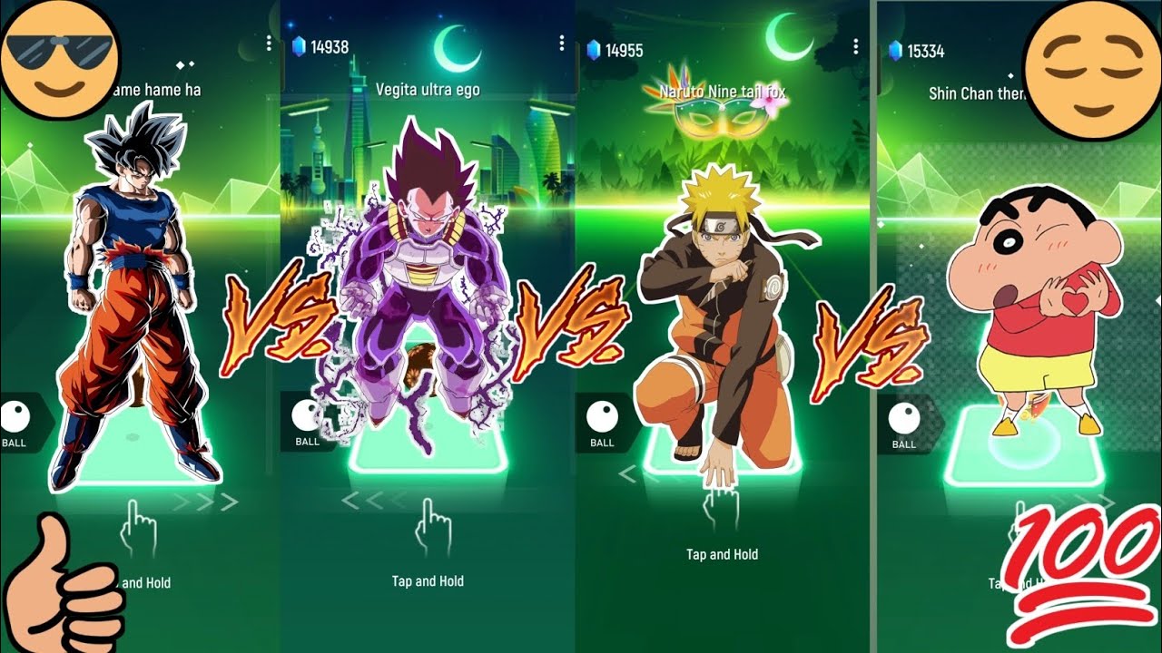 Tiles hop - Goku vs Vegita vs Naruto vs Shin chan - #goku #vegeta # ...