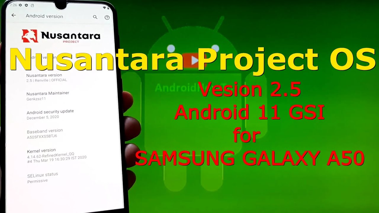 Nusantara Project OS v2.5 Android 11 for Samsung Galaxy A50 - YouTube