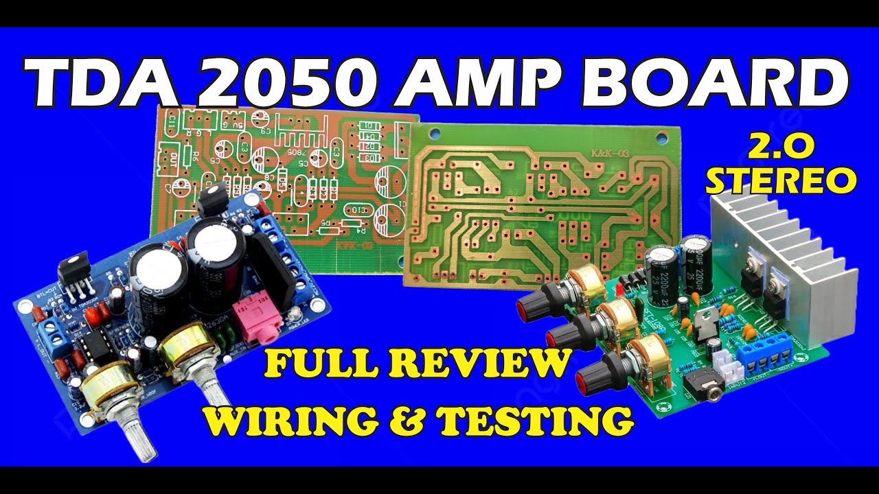 TDA 2050 FULL REVIEW & WIRING - YouTube