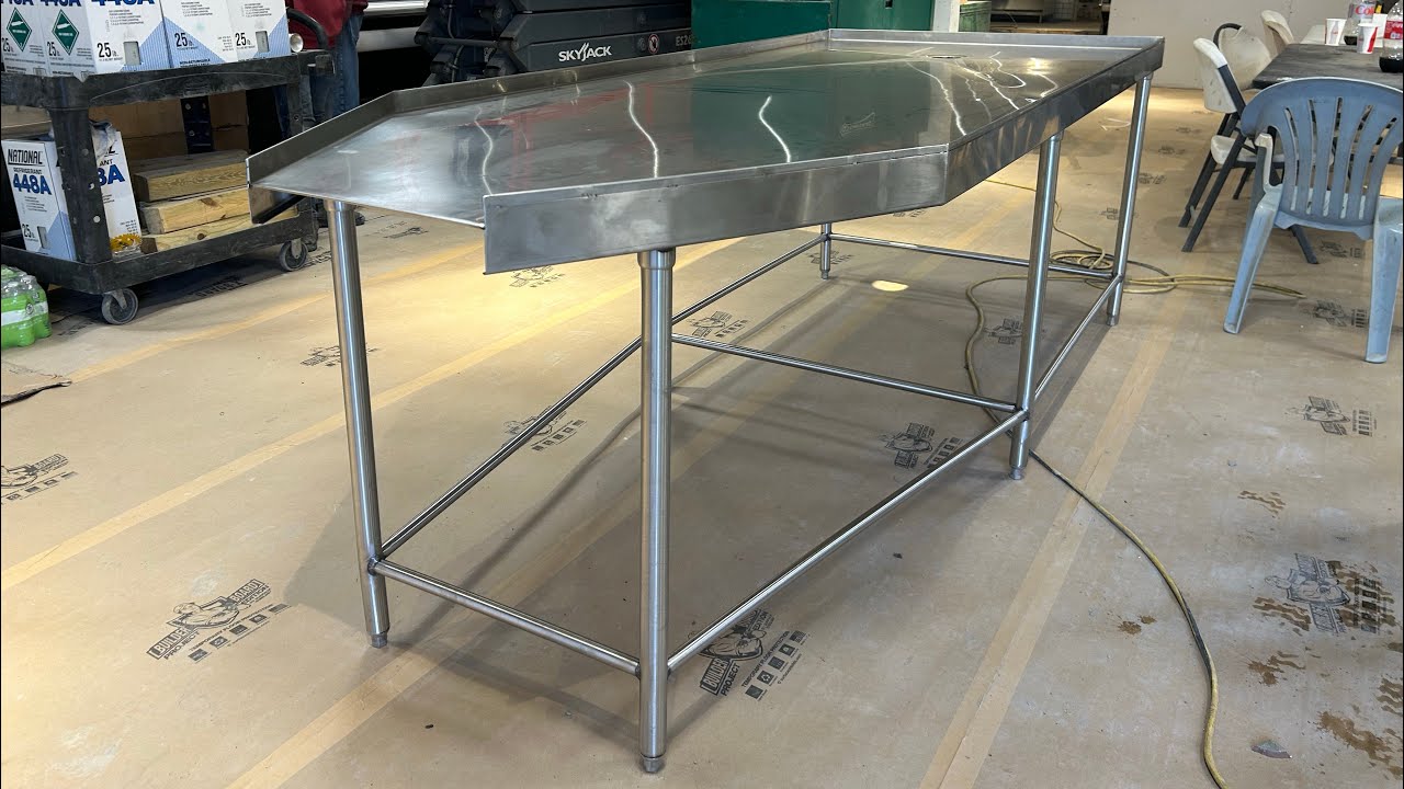 Sausage Production Table All Stainless Steel [Custom Made] - YouTube