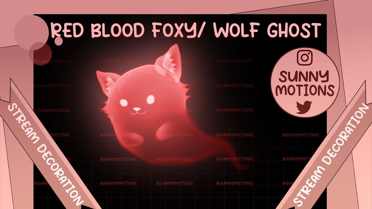 Stream Decoration: Japanese Red Blood Fox Ghost, Wolf Boo Boo Halloween ...
