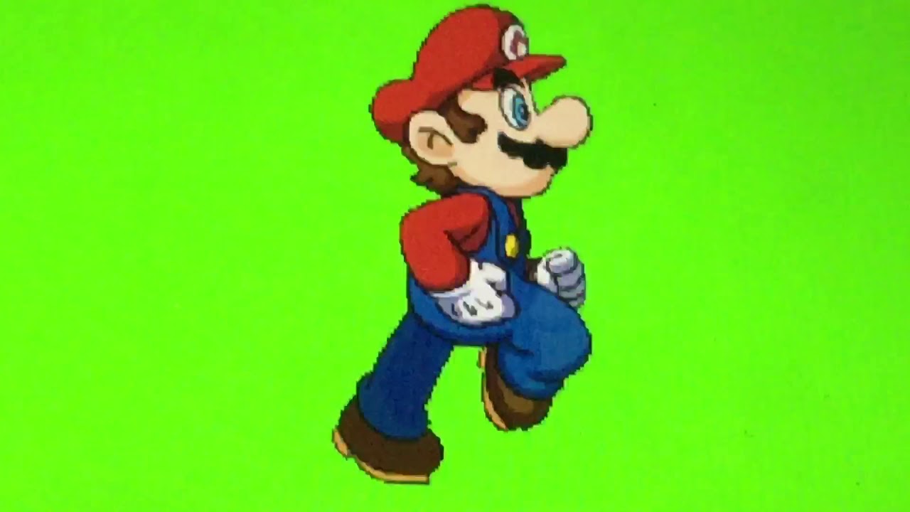 Mario Running Green Screen (Free To Use Chroma Key) - YouTube